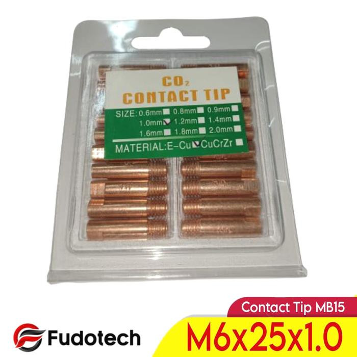 Jual Fudotech Kontak Contact Tip MB15 M6x25x1.0 Mig Co Co2 Torch MB 15AK - Jakarta Barat ...