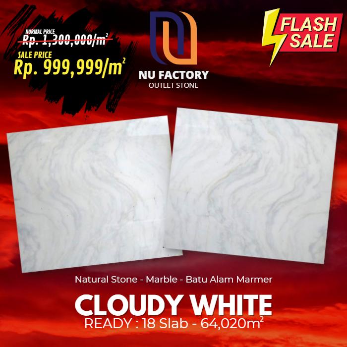 Jual Marmer Lembaran Marmer Putih Cloudy White Harga Promo - Jakarta Barat - Nufactory Outlet ...
