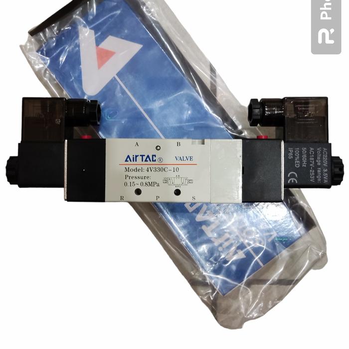 Jual SOLENOID VALVE AIRTAC 4V330-10 / 4V330C-10 220V 4V 330 10 / 4V330C ...
