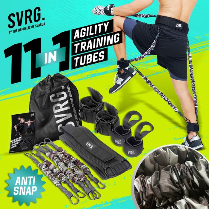 Promo SVARGA Resistance Band / Resistance Tubes 11 in 1 | 5 Strength ...