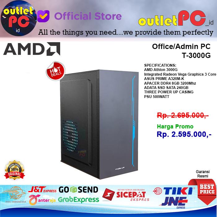 Promo PC OFFICE ADMIN KANTOR AMD ATHLON 300G 8GB DDR4 256GB SSD Cicil 0 ...
