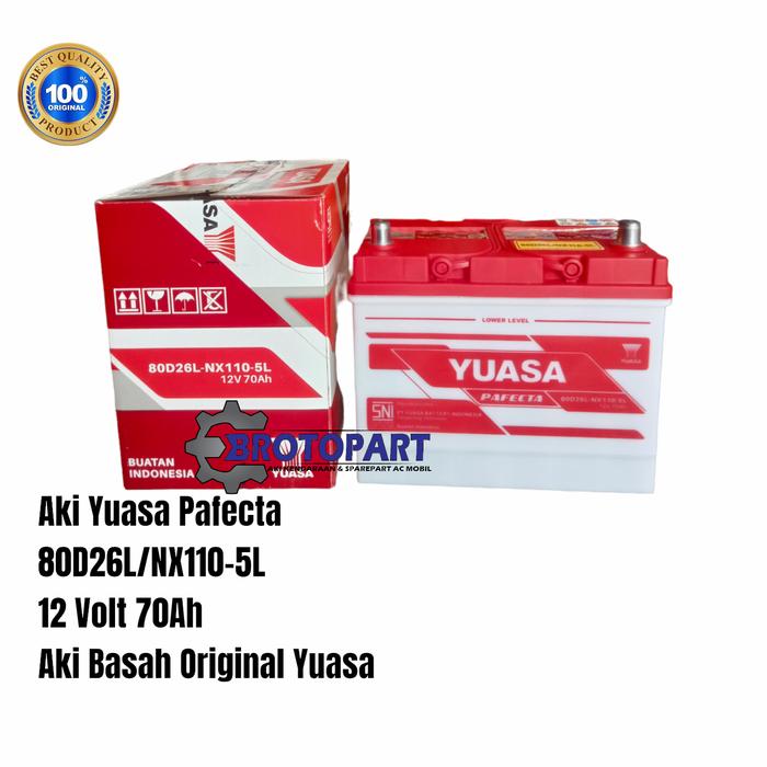 Jual Aki Mobil Yuasa 80D26L NX1105L 12v 70Ah Accu basah original Yuasa - Jakarta Timur ...