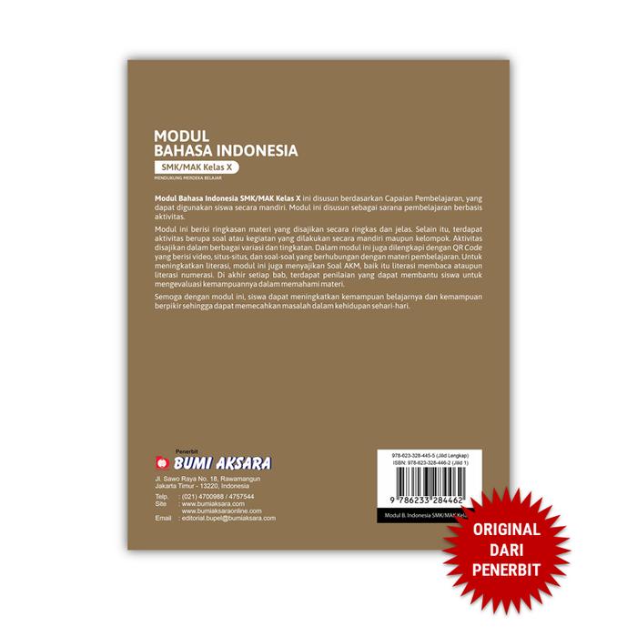 Jual Modul Bahasa Indonesia Kelas X Smk Mak Kurikulum Merdeka Bumi ...