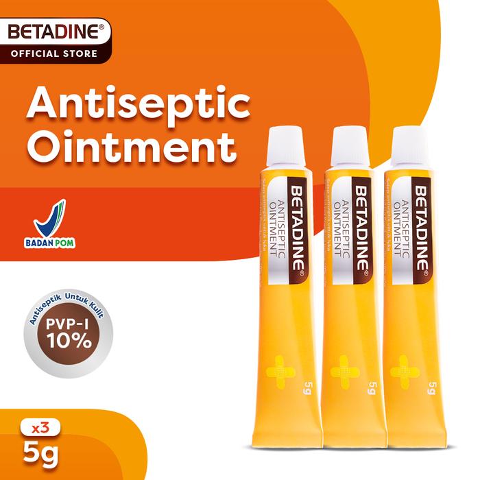 Promo BETADINE OINTMENT Salep Luka Antiseptik 5gr Triple Pack - Kota ...