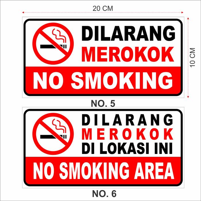 Jual STICKER DILARANG MEROKOK / NO SMOKING - Jakarta Timur - simbah ...