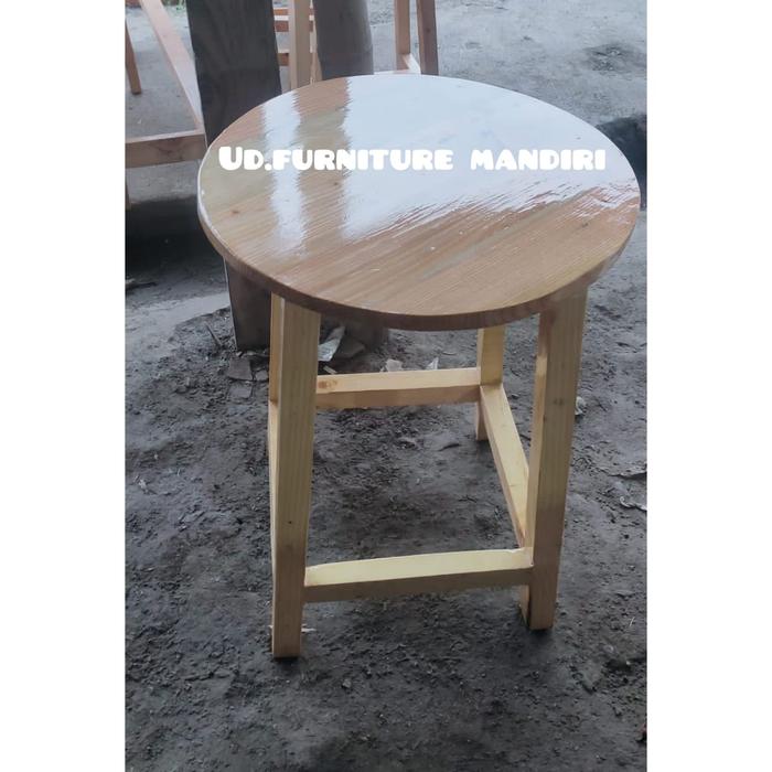 Jual meja bulet,bangku/kursi bulet jati belanda 45x45x60 - Kota ...