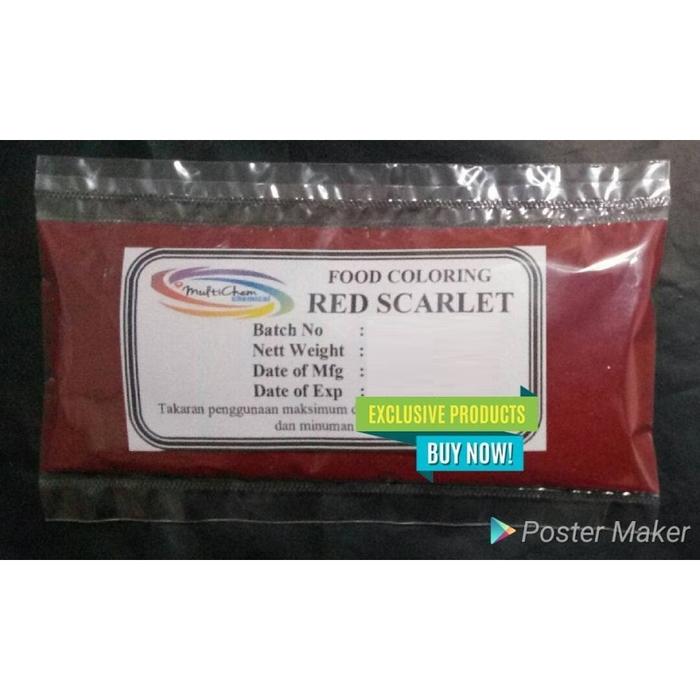 Jual PEWARNA MAKANAN FOOD GRADE RED SCARLET / MERAH || 1 KG - Kab ...