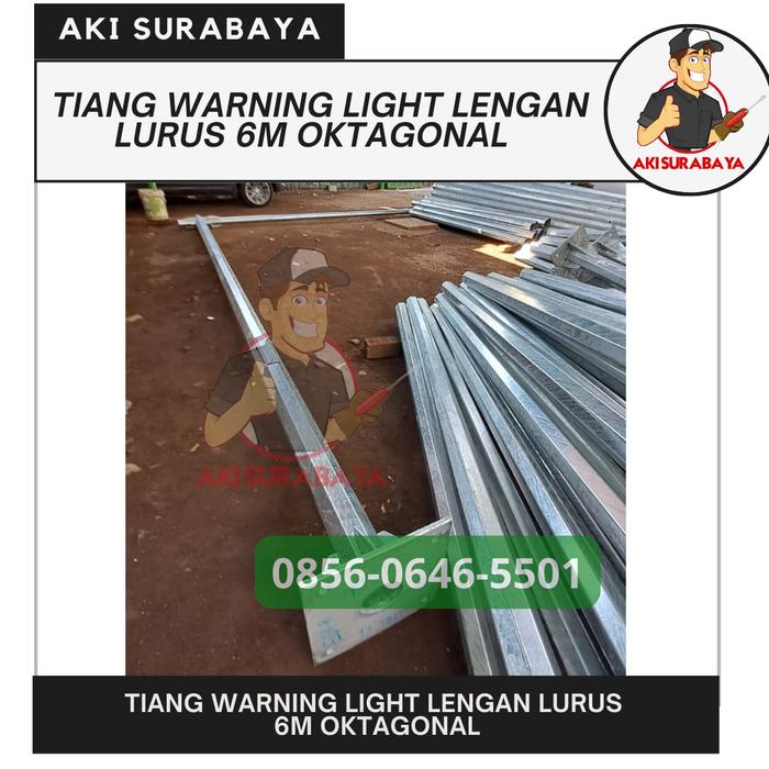 Jual Tiang Warning Light PLN Lengan Lurus 6M Oktagonal - Kota Surabaya ...