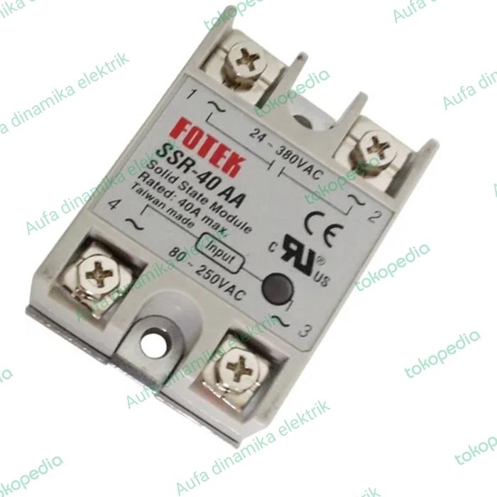 Jual Fotek SSR 40AA SSR-40AA Solid State Relay AC to AC input 80-240v ...