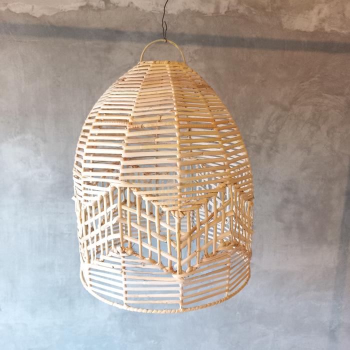 Jual Kap Lampu Gantung Rotan | Rattan Pendant Light | Lampu Rotan KL92 ...
