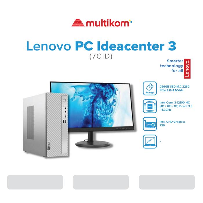 Promo PC DESKTOP Lenovo IdeaCentre 3 7CID i3-12100 4GB 256GB W11 OHS ...
