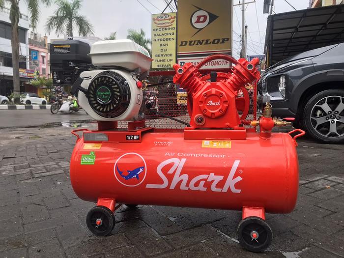 Jual Compressor Angin SHARK 1/2 HP Complete Engine Bensin - Kota Medan ...