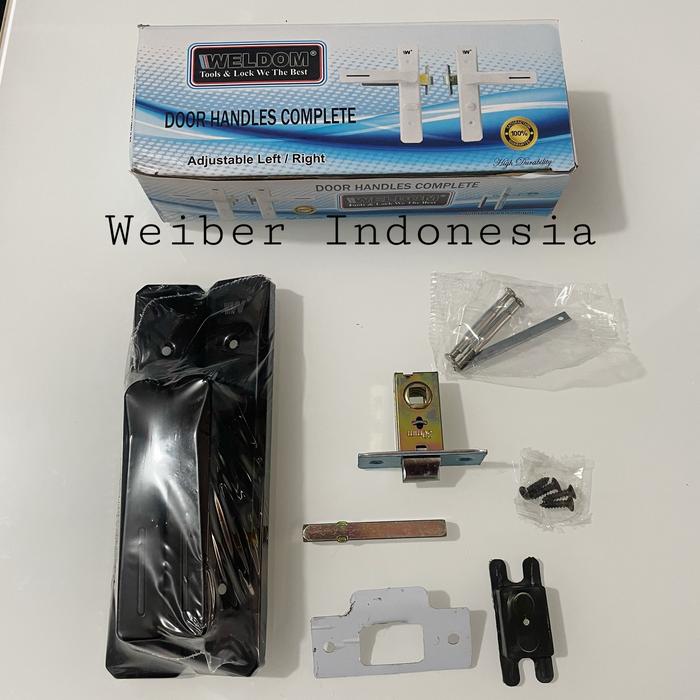 Jual HANDLE GAGANG KUNCI PINTU KAMAR MANDI TOILET WELDOM - HITAM/COKLAT ...