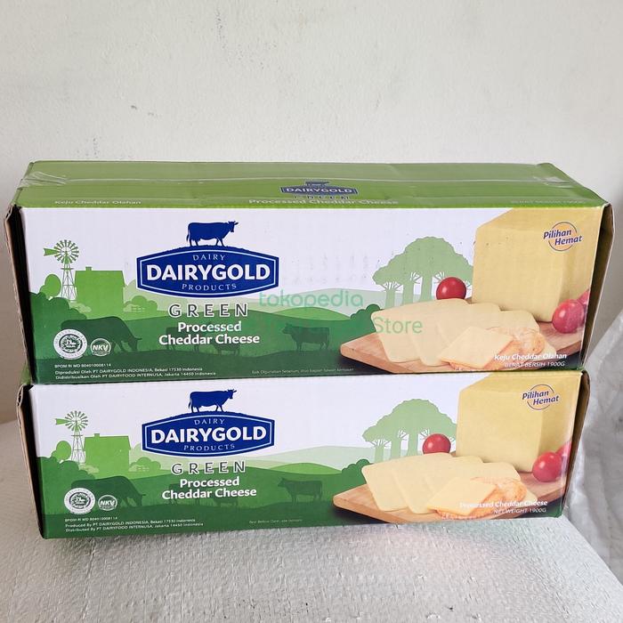 Jual Dairygold Green Cheddar Cheese Keju Balok 2kg MURMER - Jakarta ...
