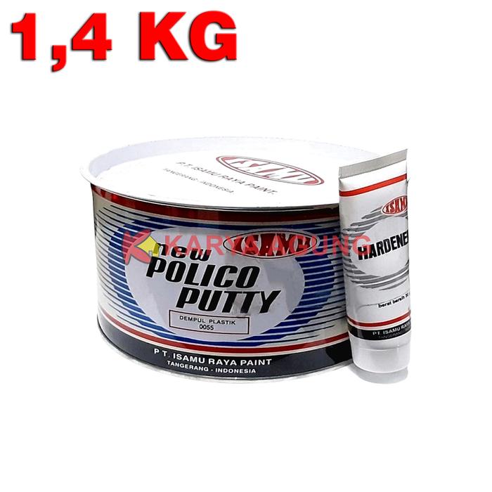Jual Dempul ISAMU Polico Putty 1,4 KG Dempul Plastik Kayu Besi Fiber ...