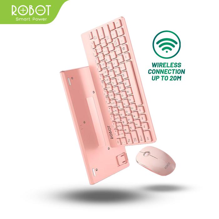 Promo ROBOT Portable Mini Wireless Keyboard and Mouse Combo Black/RED ...