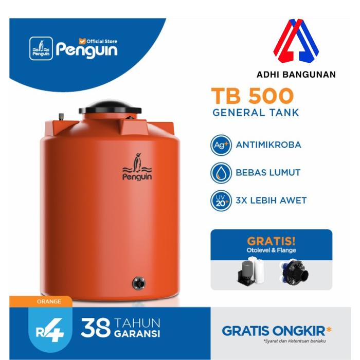 Jual Tangki Tandon Toren Air PENGUIN 5000 Liter TB 500 Berbagai Warna ...