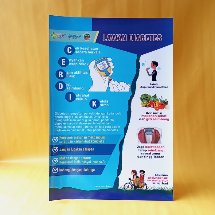 Jual Poster Kesehatan | Poster Cerdik Lawan Diabetes | Penyakit ...
