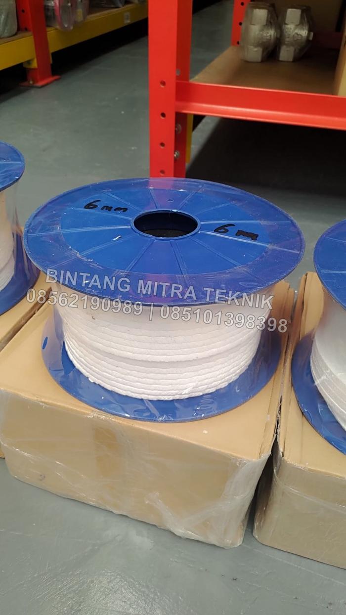 Jual GLAND PACKING TEFLON 1/4" PURE PTFE 6 x 6MM (1 ROLL) - Kota ...
