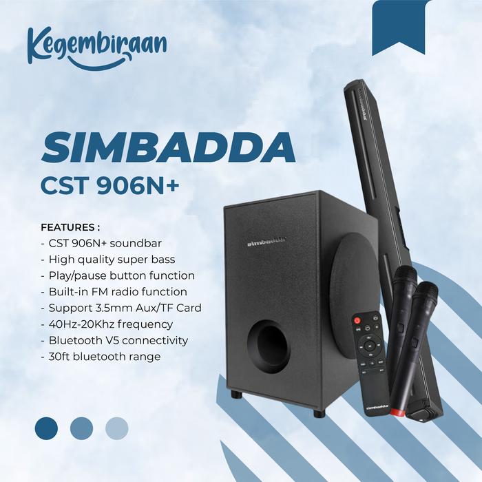 Jual SIMBADDA CST 906N+ Soundbar TV Bluetooth Home Theater Karaoke 906 ...