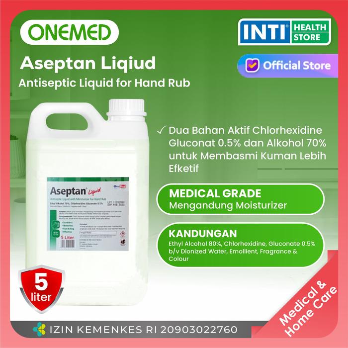 Jual ONEMED Aseptan Liquid 5 Liter Refill / Hand Sanitizer 5 Liter - Kota Bandung - Inti Health ...