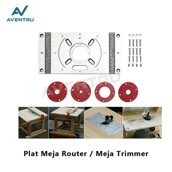 Jual Meja Router Trimmer Insert Plate Kayu Table Wood Profil Mata ...