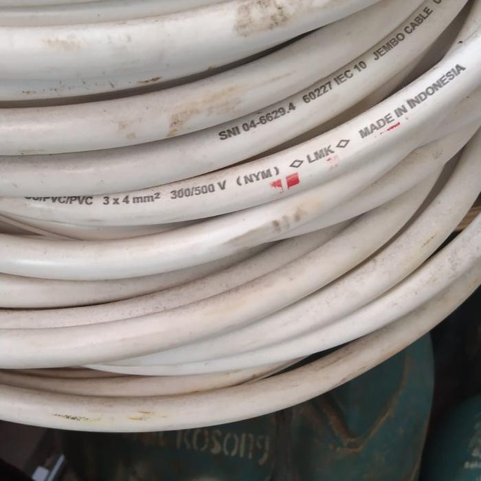Jual KABEL NYM - LMK JEMBO CABLE 3X4MM PUTIH SNI POTONGAN PER/METER ...