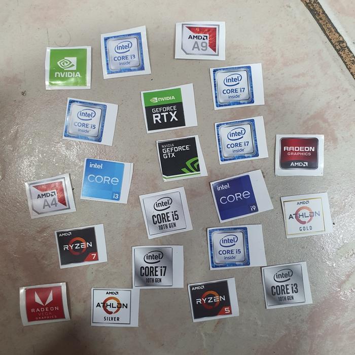 Jual Sticker Logo Core i3 / i5 / i7 / i9 all th gen , nvdia GTX RTX ...