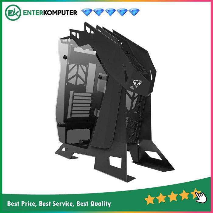 Promo Casing PRIME R-[R] BLACK - ALUMUNIUM GAMING CASE - TEMPERED GLASS ...