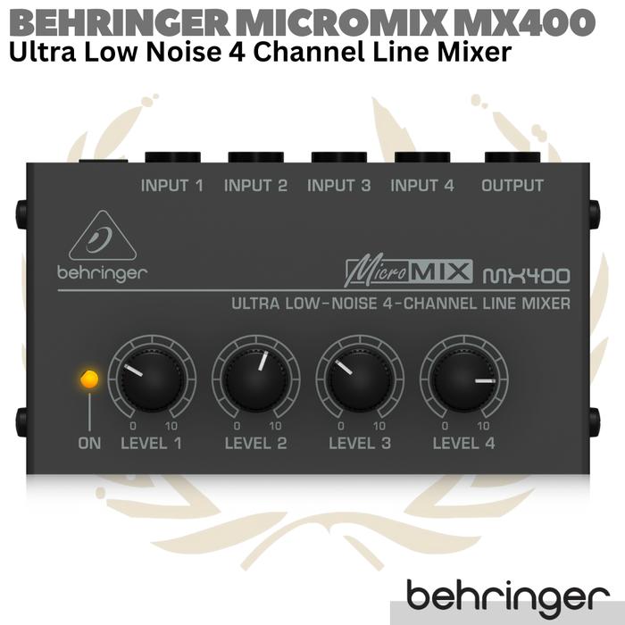 Promo BEHRINGER MICROMIX MX400 4 Channel Line Mixer | Mini Compact ...