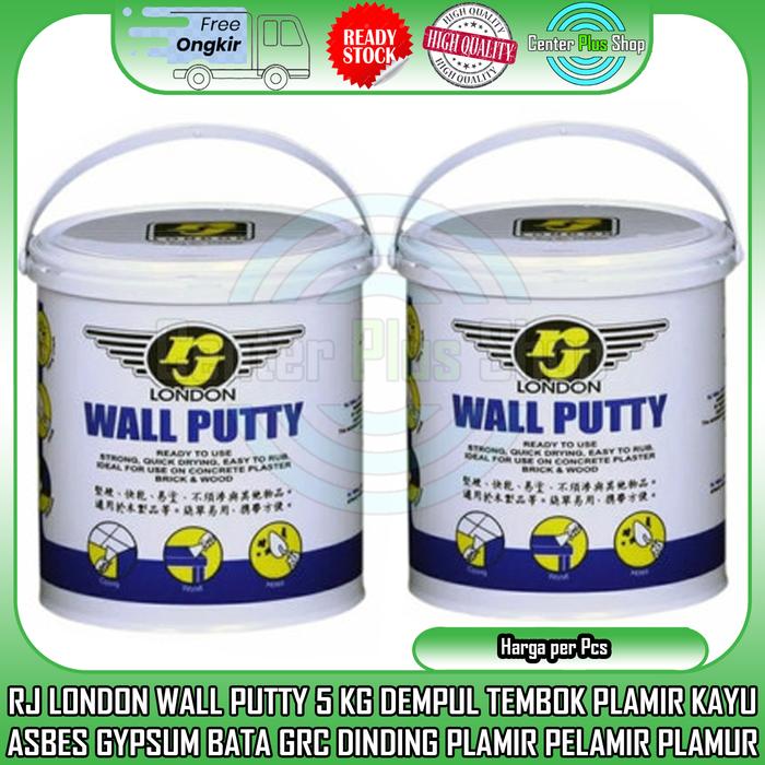 Jual Plamir Dempul tembok Wall Putty RJ 5kg Pelamir London Putih Kayu ...