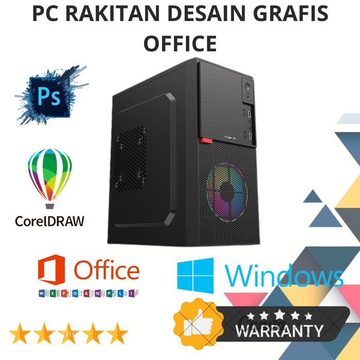 Jual PC KOMPUTER RAKITAN CPU DESAIN GRAFIS | OFFICE CORE I3 6100 GEN 6 DDR4 - RAM 8GB+128+1TB ...