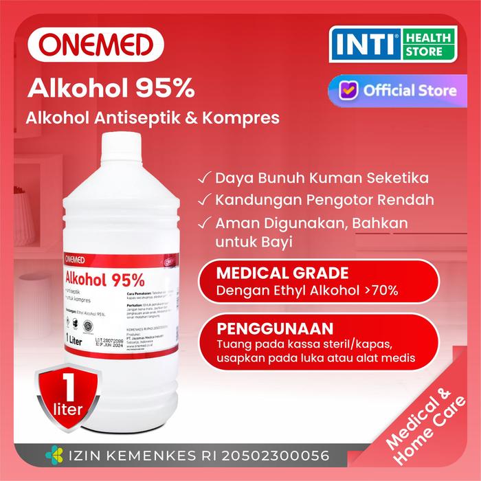 Jual Onemed Alkohol 95% 1 Liter / Antiseptik Di Seller Velvet Store ...