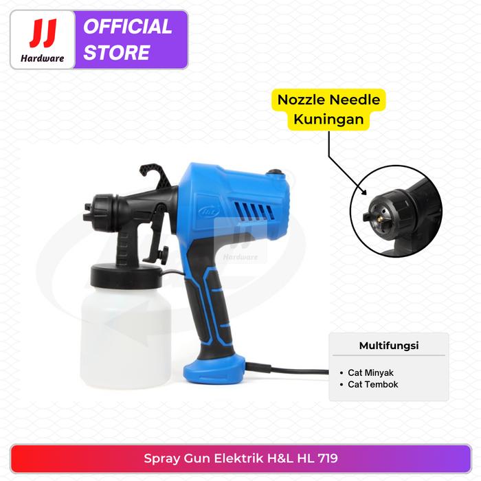 Jual Spray Gun Elektrik H&L HL 719 Cat Tembok Besi Thinner Multifungsi ...