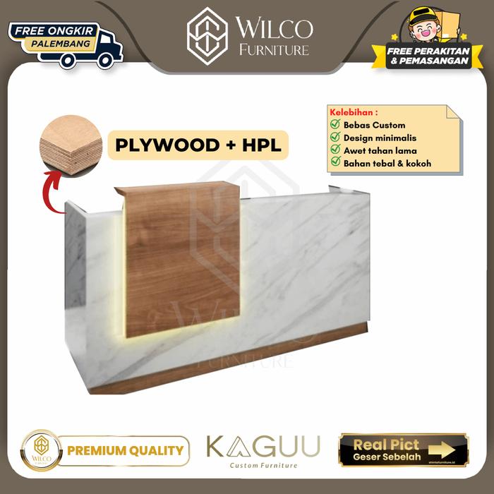 Jual Meja Resepsionis Custom HPL / Meja Kasir / Meja Customer Service ...