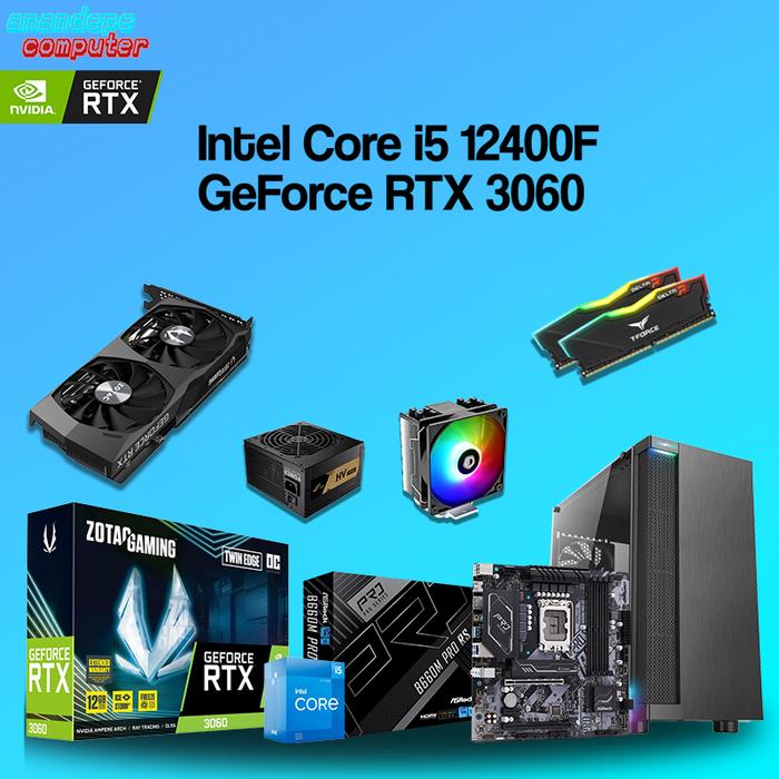 Jual PC Gaming Intel Core i5 12400F & GeForce RTX 3060 12GB GDDR6 - Kab ...