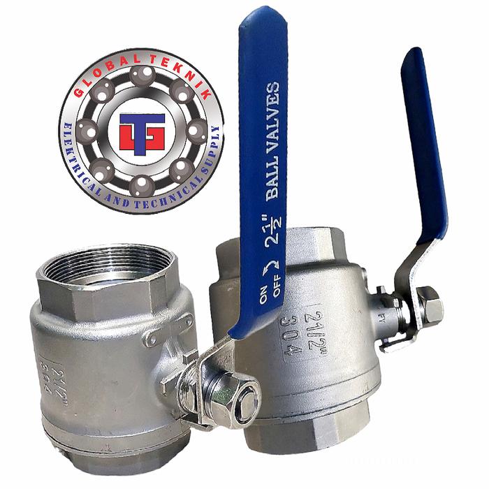 Jual Ball Valve Merk FY 2 1/2" Stainless Steel 100% 316 1000 WOG - Kab ...