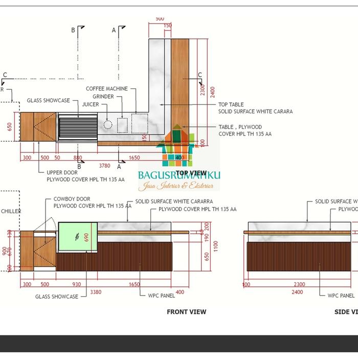 Jual Gambar Kerja Interior I Product Design I Booth Layout Food Court ...