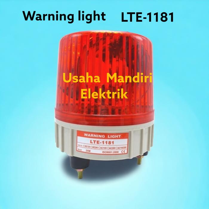 Jual LAMPU ROTARY LTE-1181+ BUZZER WARNING LIGHT, 220VAC, 35 WATT ...