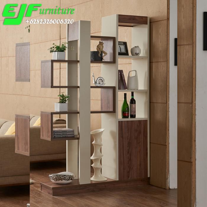Jual partisi penyekat ruangan minimalis Modern Model Rak Buku kayu jati ...