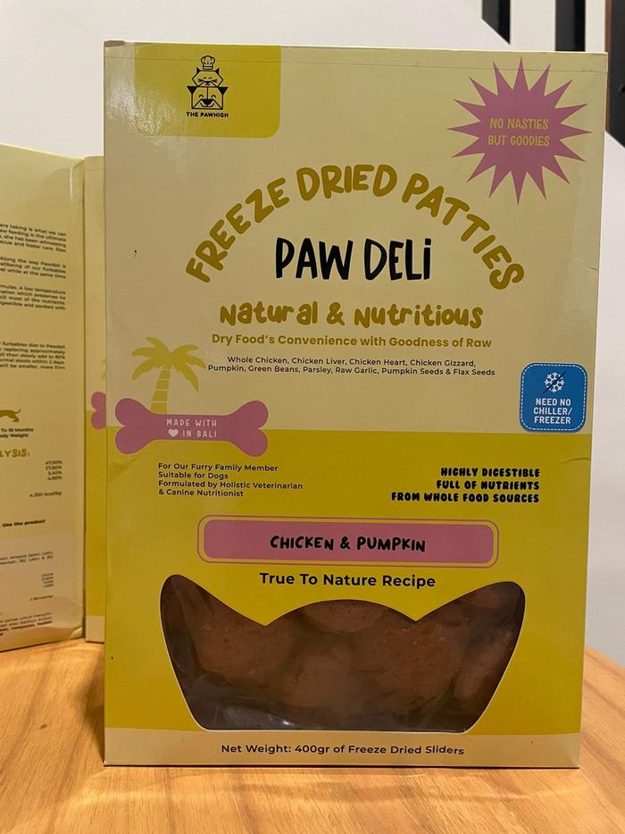 Jual PAWDELI Freeze Dried Patties Chicken & Pumpkin 400grm Box - Kab ...