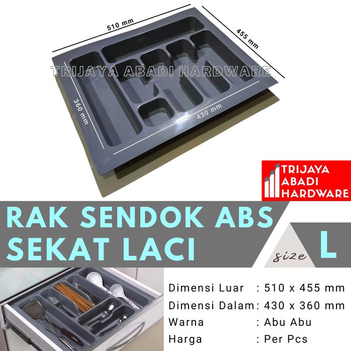Jual Rak Sendok ABS C Sekat Laci L Drawer Screen / Rak Sendok Garpu ...