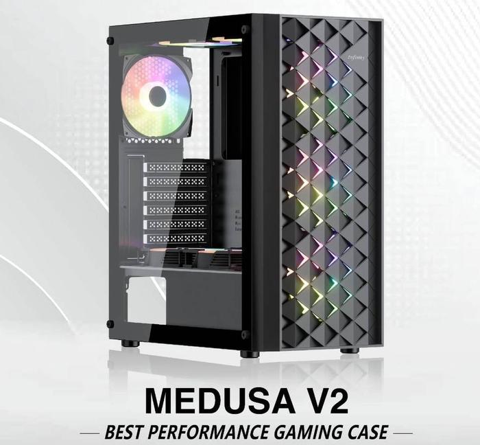 Jual INFINITY MEDUSA V2 | CASING GAMING ATX ,TEMPRED GLASS FREE FLOW ...