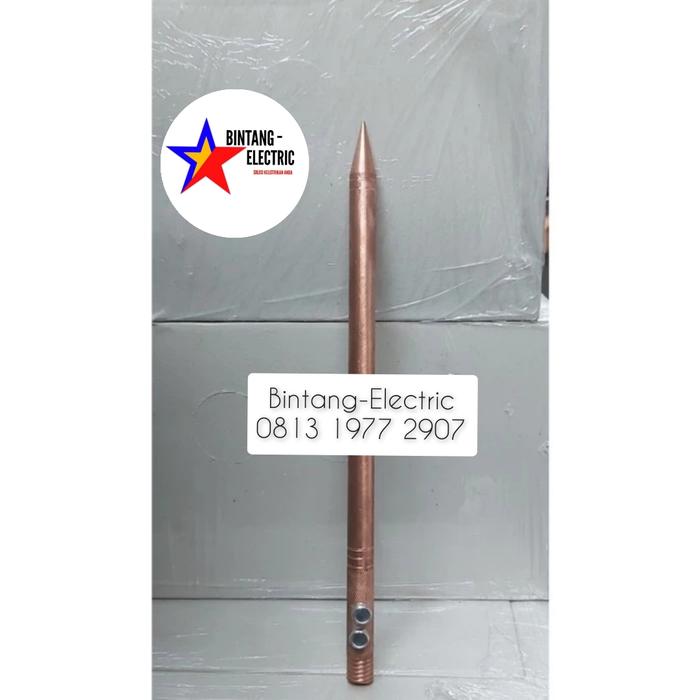 Jual Tombak Anti Petir / Splitzen Full Tembaga 30 cm (5/8 inch) Tanpa ...
