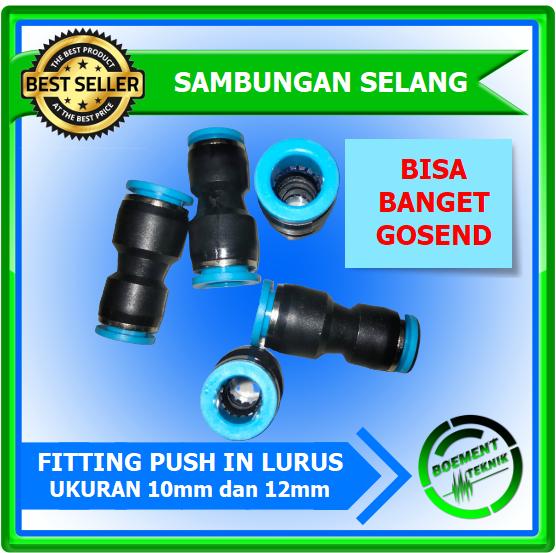Promo Sambungan selang fitting push in ukuran 12mm ke 10mm - Kab ...