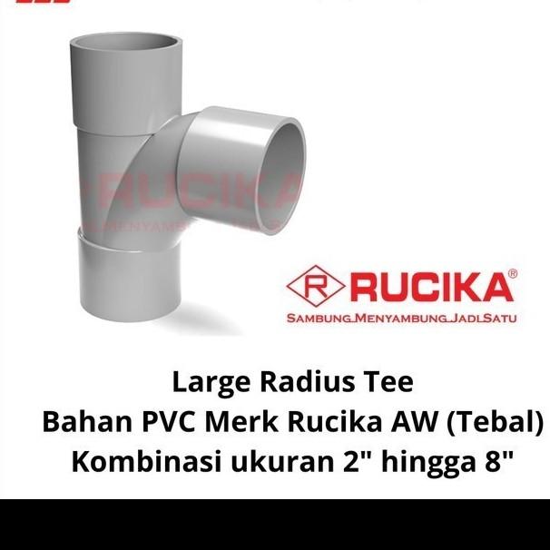 Jual Large Radius Tee Y 3" x 3" inch PVC Rucika AW 90 derajat - Jakarta ...