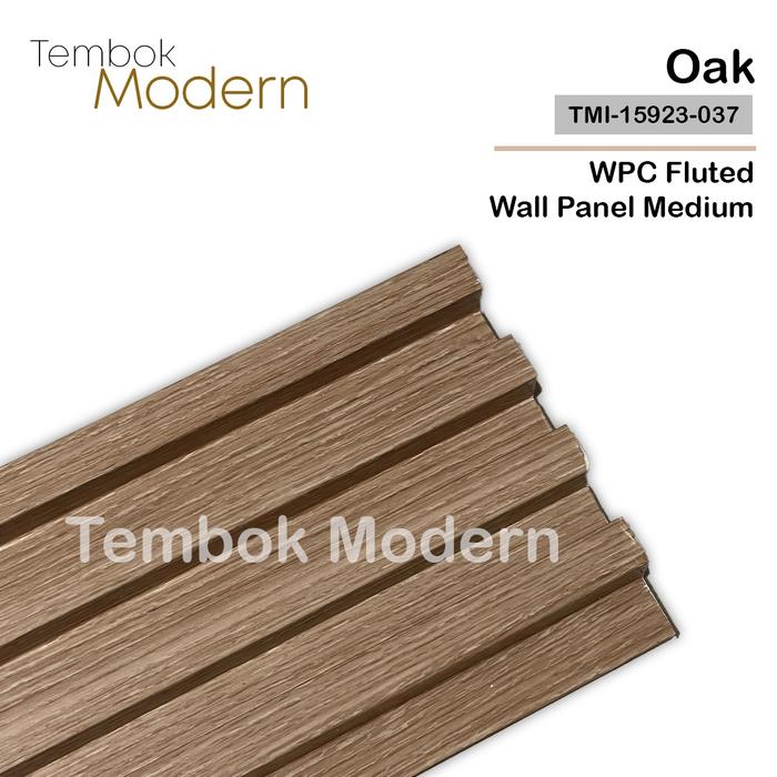 Promo WPC Wall Panel 3D Flute Wood Panel Medium PANJANG 280 CM - Oak, 2 ...