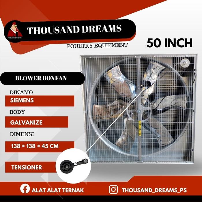 Jual Box fan 50 inch dinamo siemens + tensioner / blower kandang ayam ...