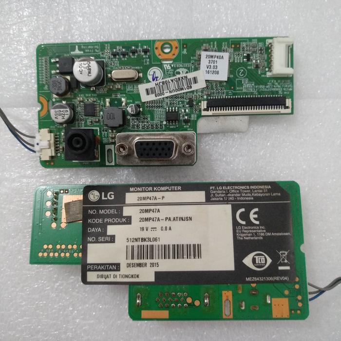 Jual mesin motherboard board monitor led lg 20 22 inch 20mp47a 20mp48a ...
