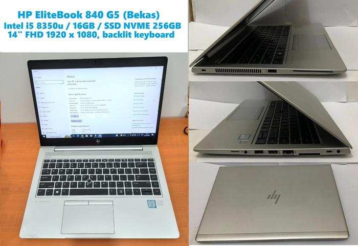 Jual Laptop Notebook HP EliteBook 840 G5 i5 8350U Bekas Second Murah ...